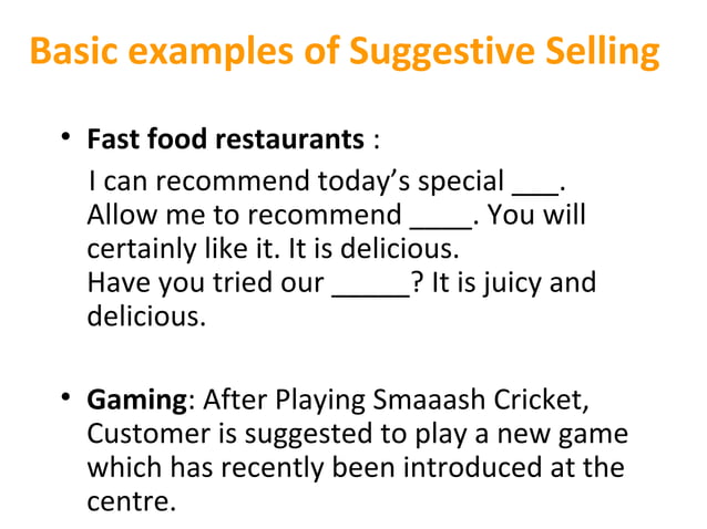 Suggestive & upselling | PPT