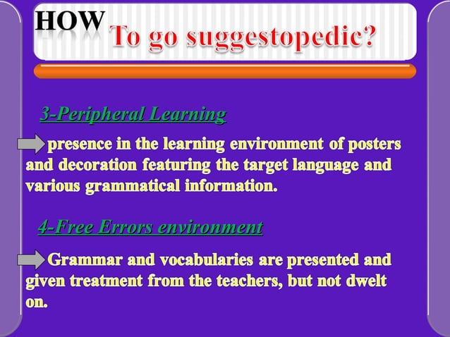 Suggestopedia - Georgi Lozanov - teaching methods | PPT | Education