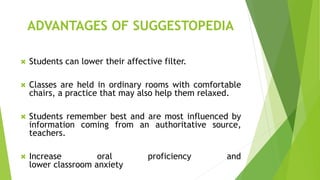 Presentation about Suggestopedia | PPTX