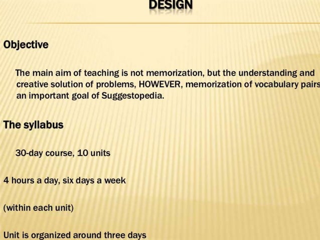 suggestopedia of learning in curriculum method | PDF