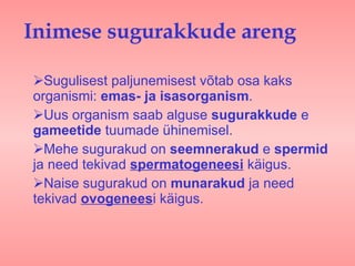 Sugurakkude Areng Ja Viljastumine | PPT