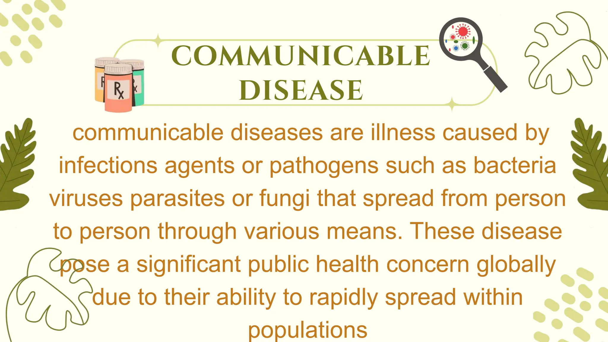COMMUNICABLE DISEASES - MAPEH HEALTH QUARTER 3 | PPTX