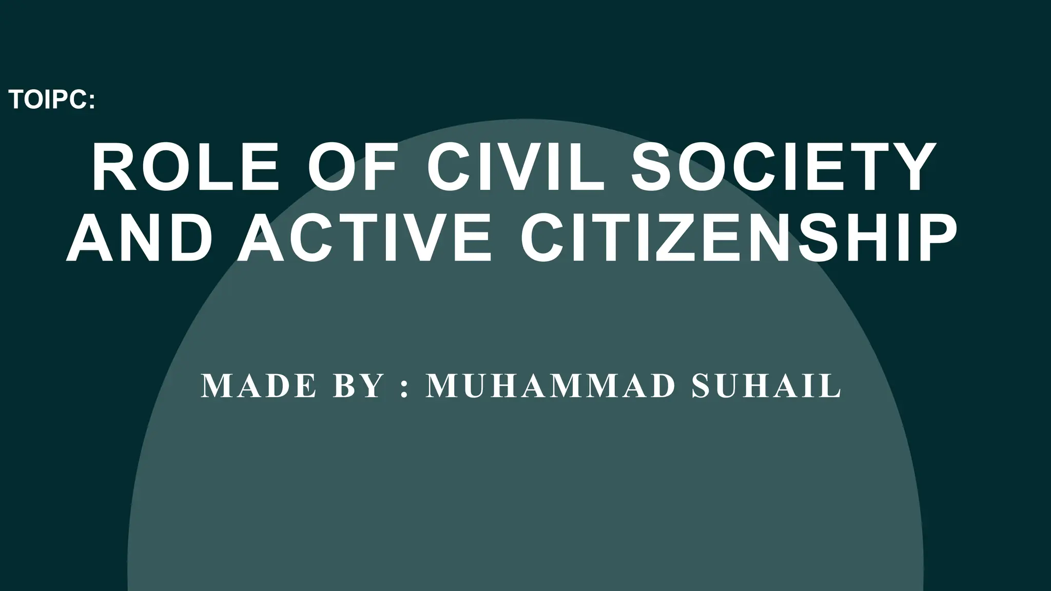 Role of civil society and active citizenship | PPTX