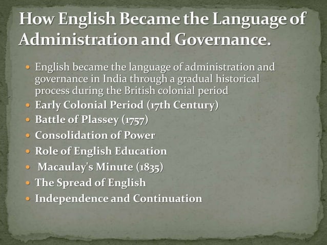 HISTORICAL BACKGROUND OF ENGLISH | PPTX | Education