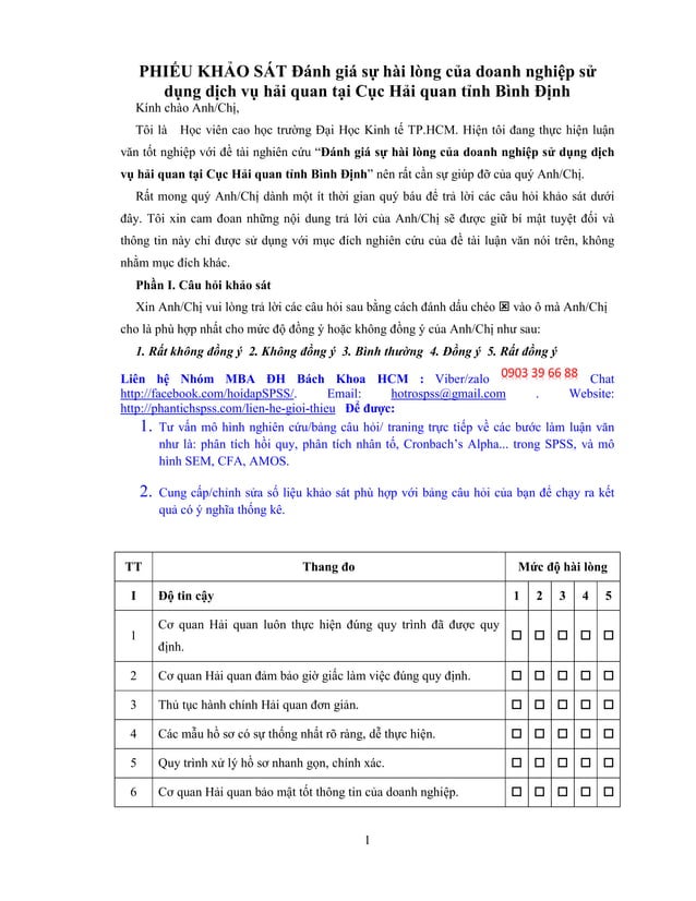 Su hai long cua doanh nghiep su dung dich vu hai quan tai cuc hai quan tinh binh dinh | PDF