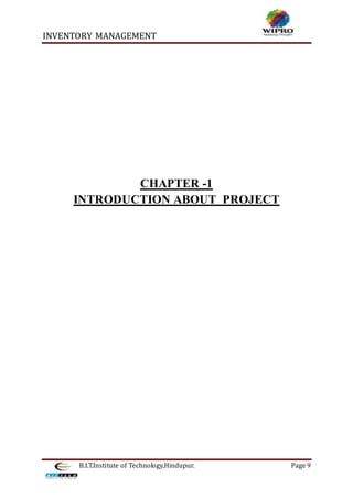 A study on Inventory Management WIPRO MBA project | DOCX