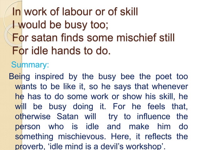 the busy of bee poem | PPTX | Beekeeping | Hobbies & Interests