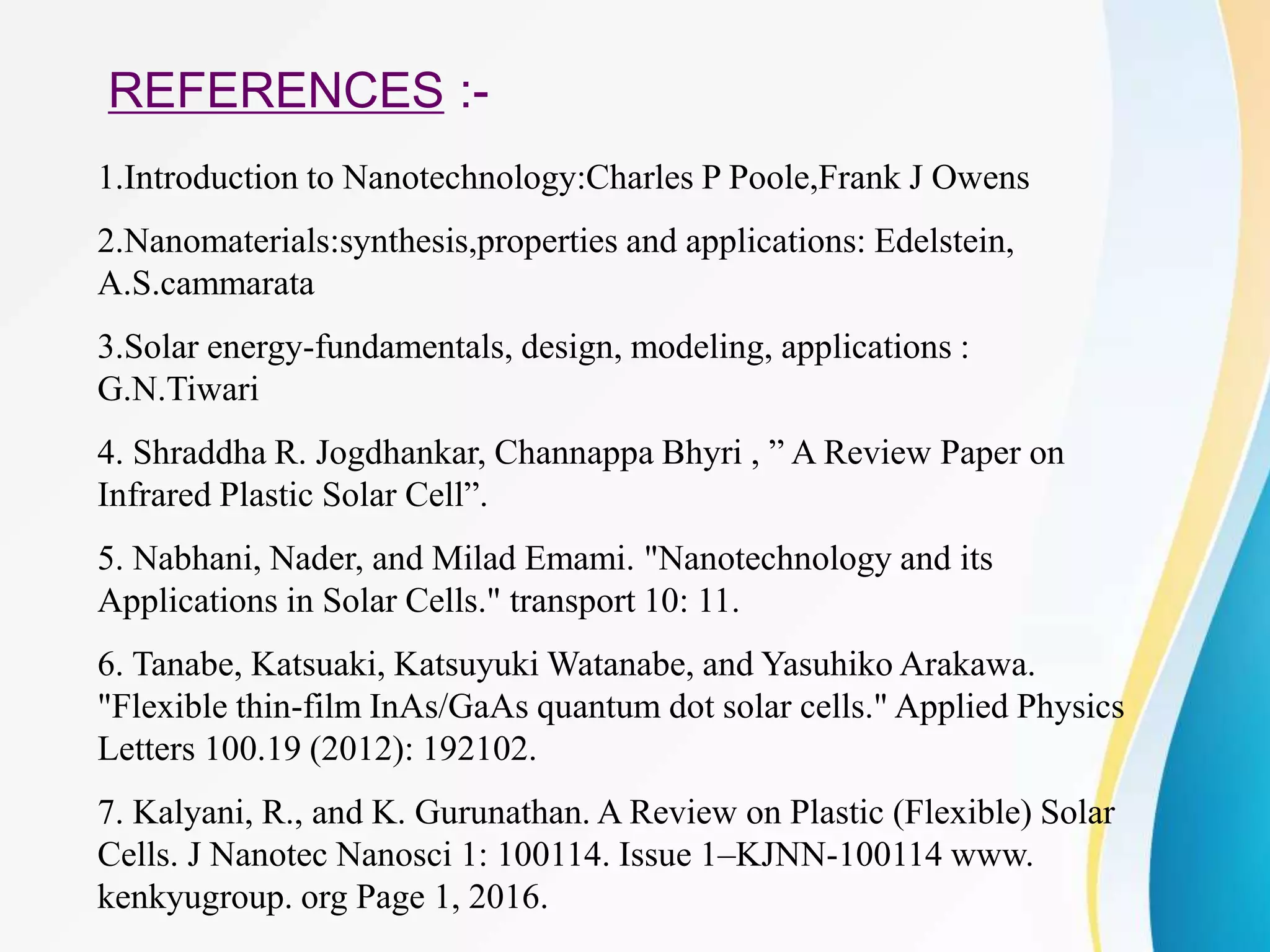 Infrared Plastic Solar Cell PPT | PPTX