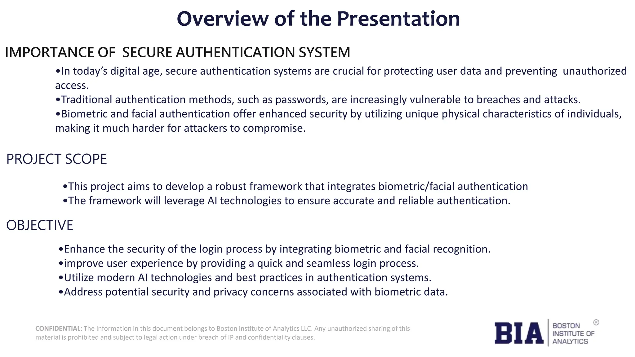 Leveraging AI for Advanced Facial and Biometric Authentication | PPTX