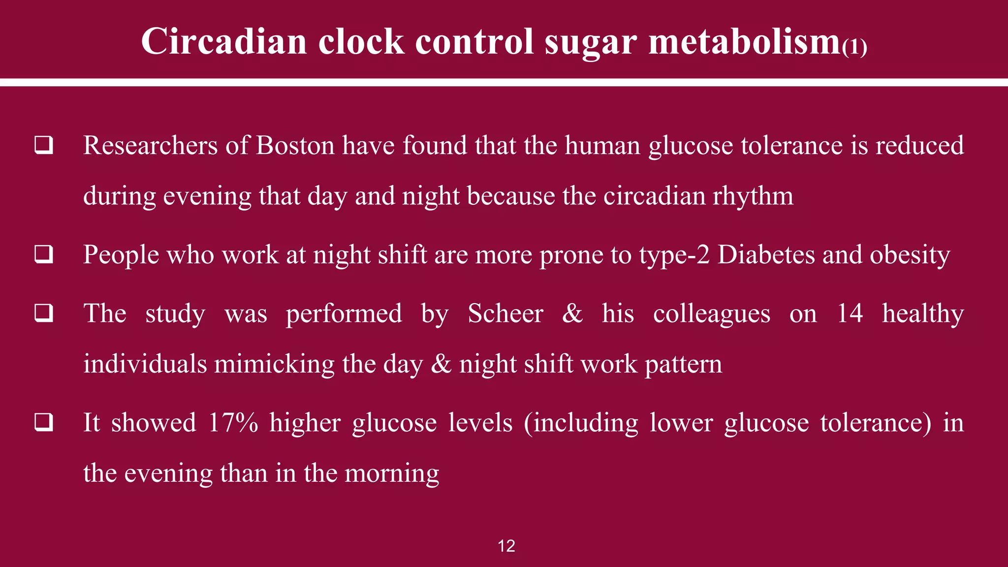 Suhas (chronopharmacology of diabetes) | PPTX