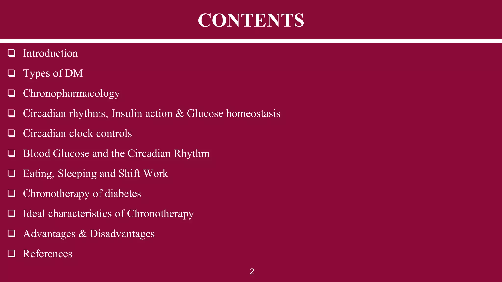 Suhas (chronopharmacology of diabetes) | PPTX