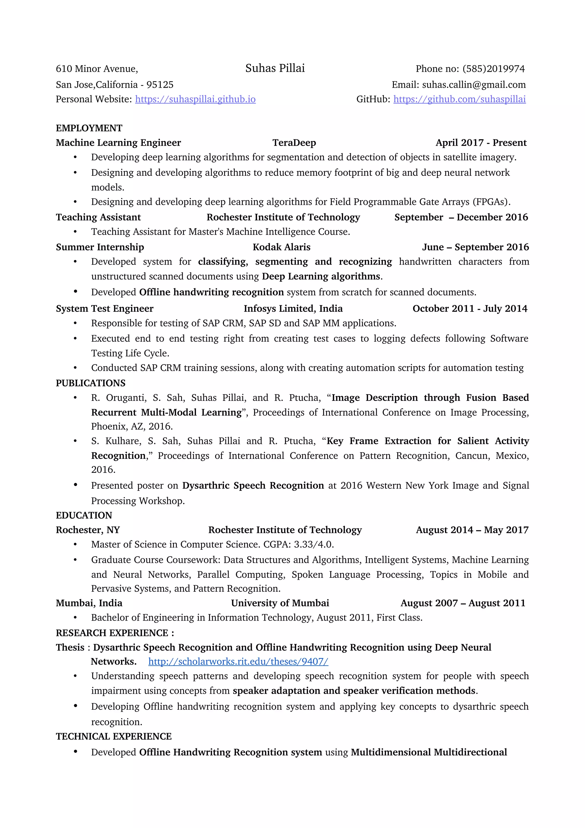 Suhas Resume | PDF