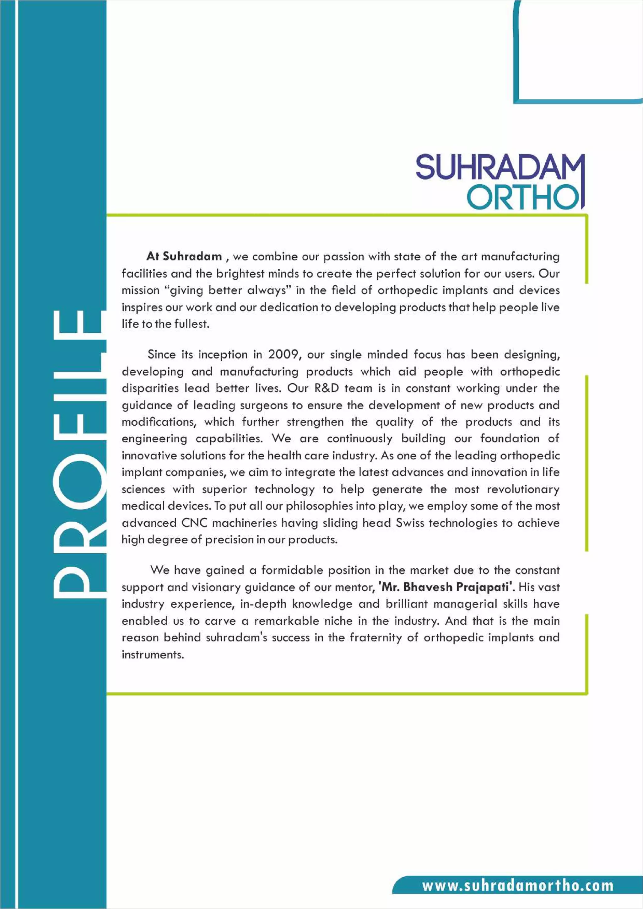 Suhradam ortho trauma brochure [new] | PDF