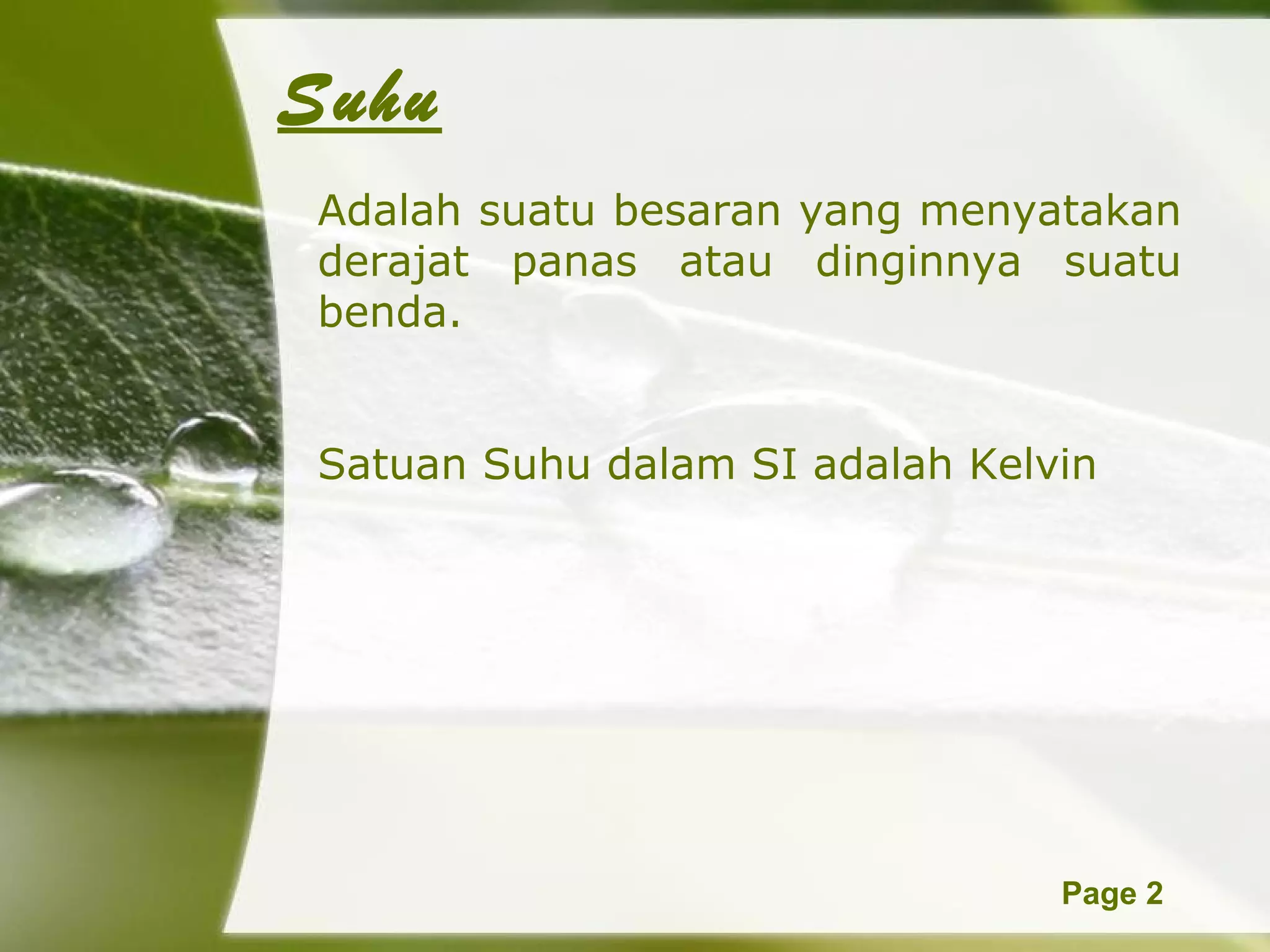 Suhu dan termometer | PPT