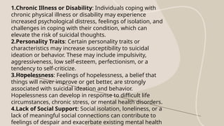 Suicidal Ideation risks and warning signs | PPTX