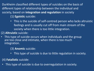 The Sociology of Suicide: Durkheim, Taylor, Beachlor & Atkinson | PPTX