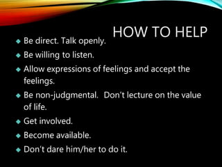 Suicide-prevention | PPTX | Mental Health | Diseases and Conditions