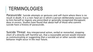Suicide and suicide risk assessment | PPTX