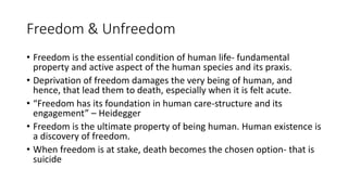 Suicide as unfreedom and vice versa | PPT