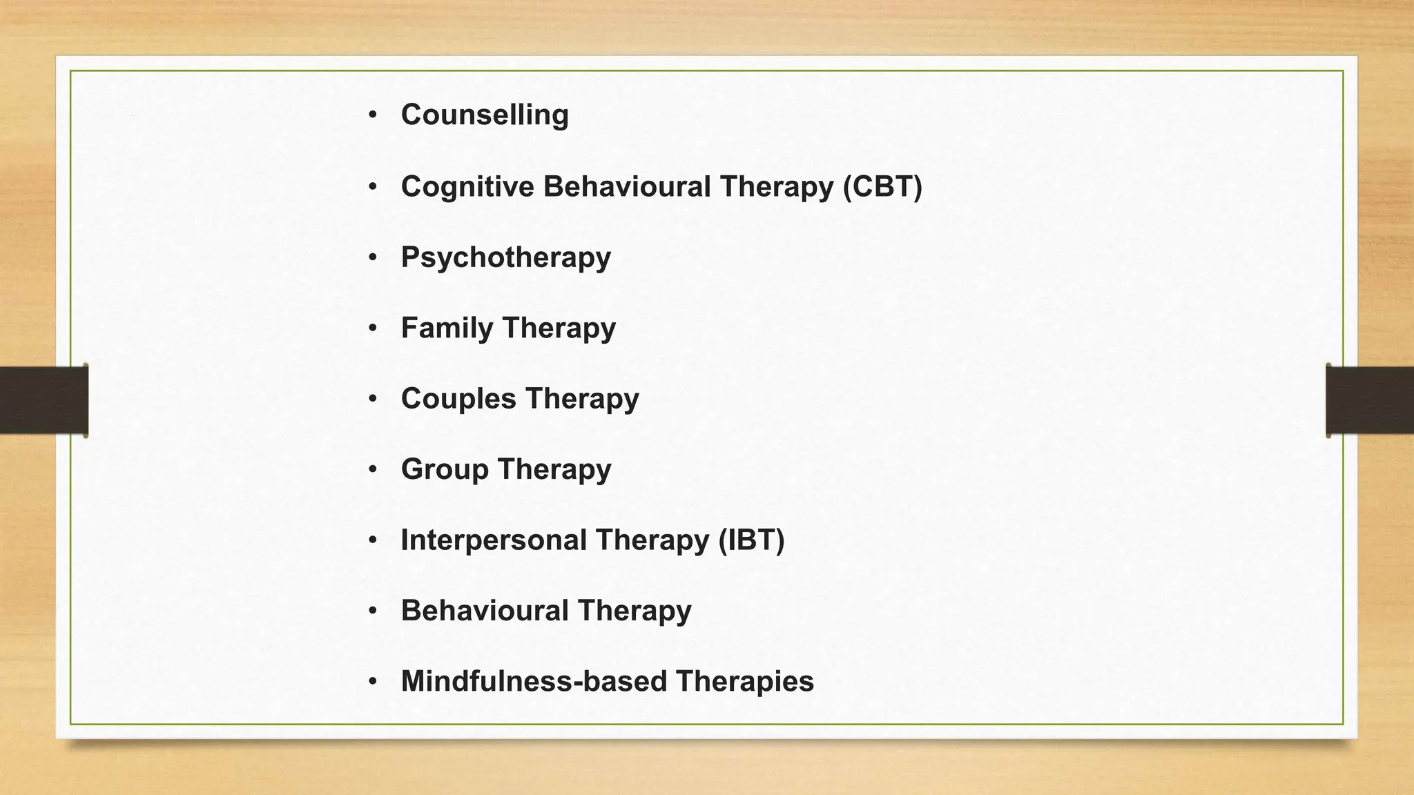 Talk Therapy and some mental health help | PPTX