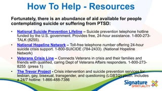Suicide Prevention And PTSD: How To Recognize the Signs And What You ...