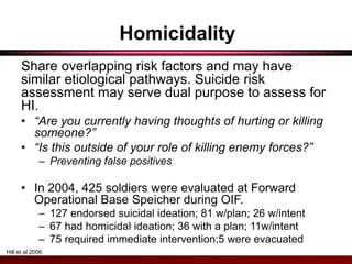 Overview of Suicide Risk Assessment & Prevention | PPTX