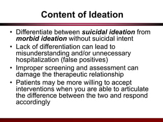 Overview of Suicide Risk Assessment & Prevention | PPTX