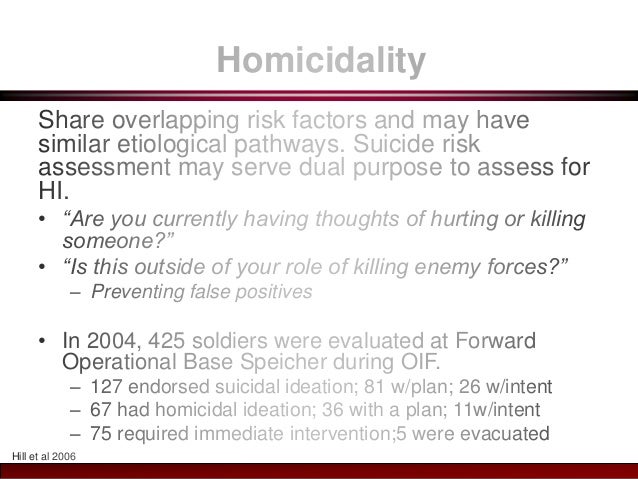 Overview of Suicide Risk Assessment & Prevention
