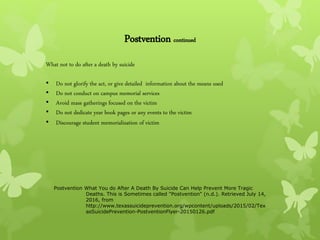 Suicide prevention plan | PPT