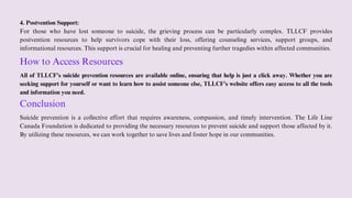 Suicide Prevention Resources | The Life Line Canada Foundation | PPT