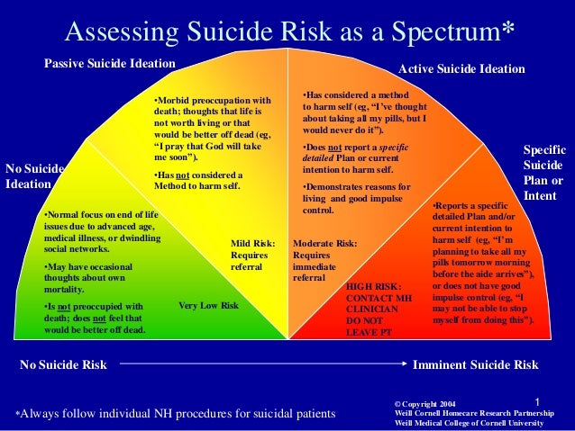 Suicide risk as a spectrum