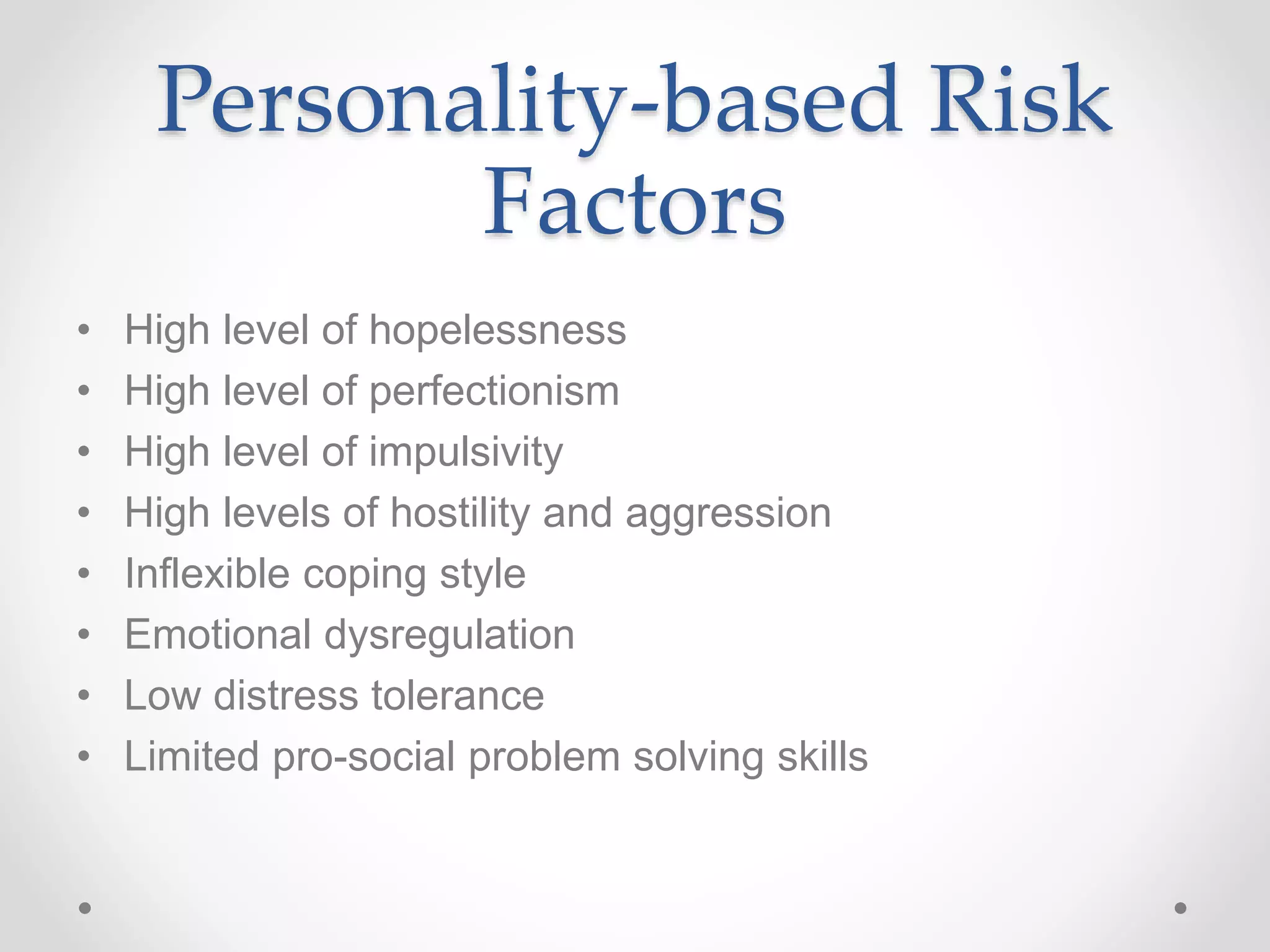 Professional Risk Assessment: Suicide and Self Harm Risk | PPTX