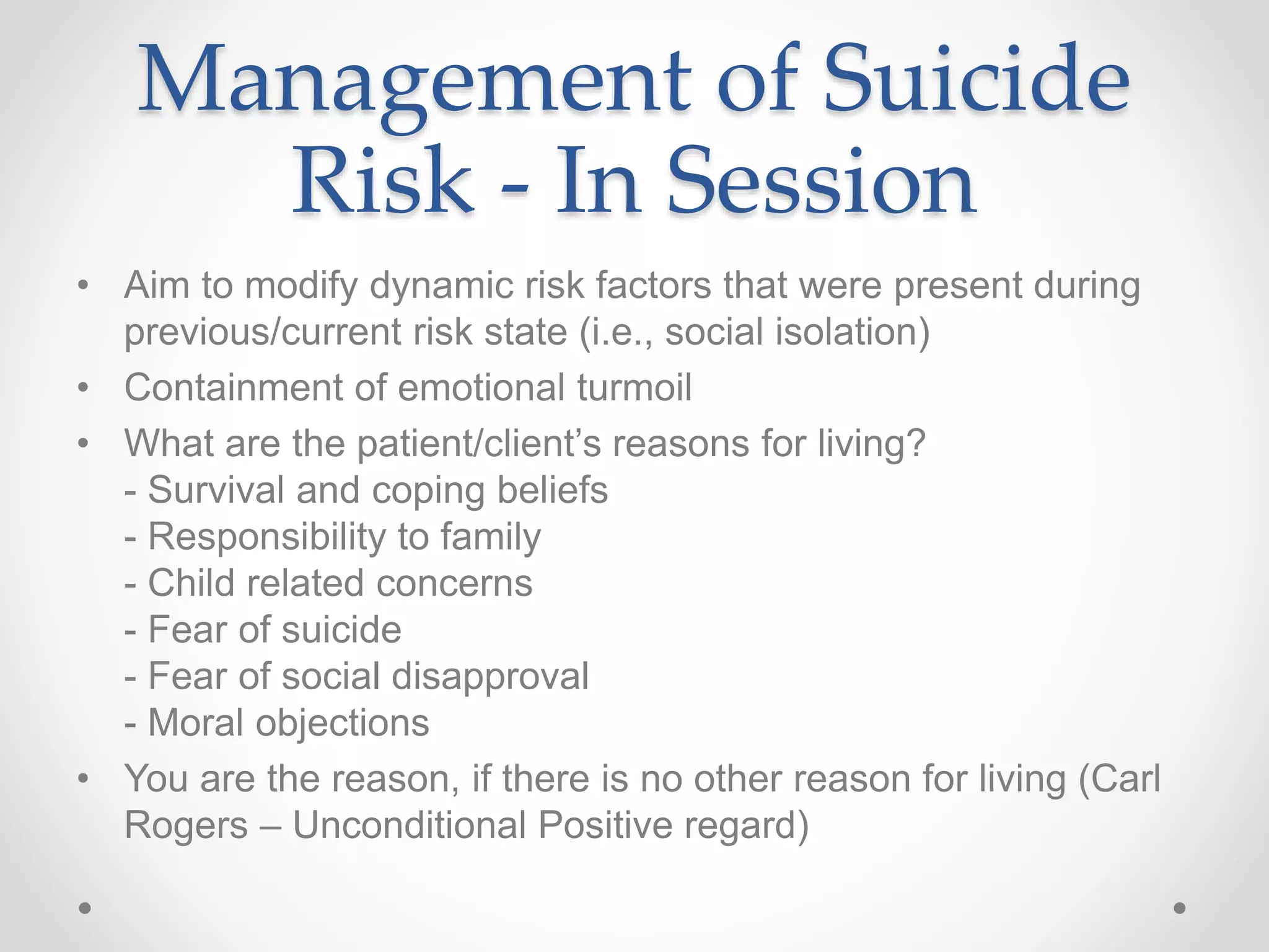 Professional Risk Assessment: Suicide and Self Harm Risk | PPTX