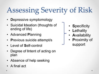 Professional Risk Assessment: Suicide and Self Harm Risk | PPTX