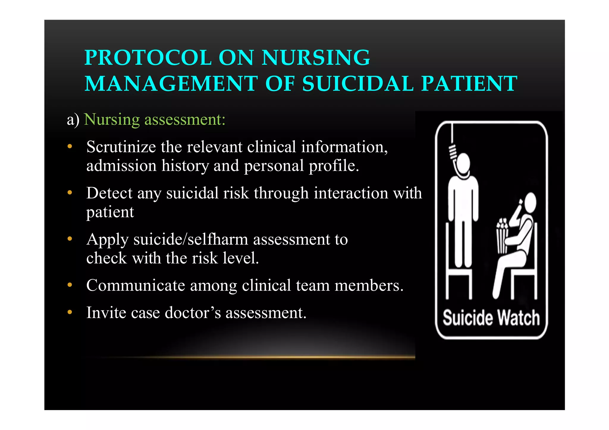 Suicide risk assessment and prevention: nursing management | PDF