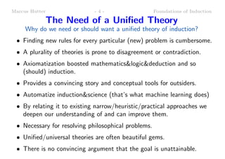 Foundations of Induction | PPT