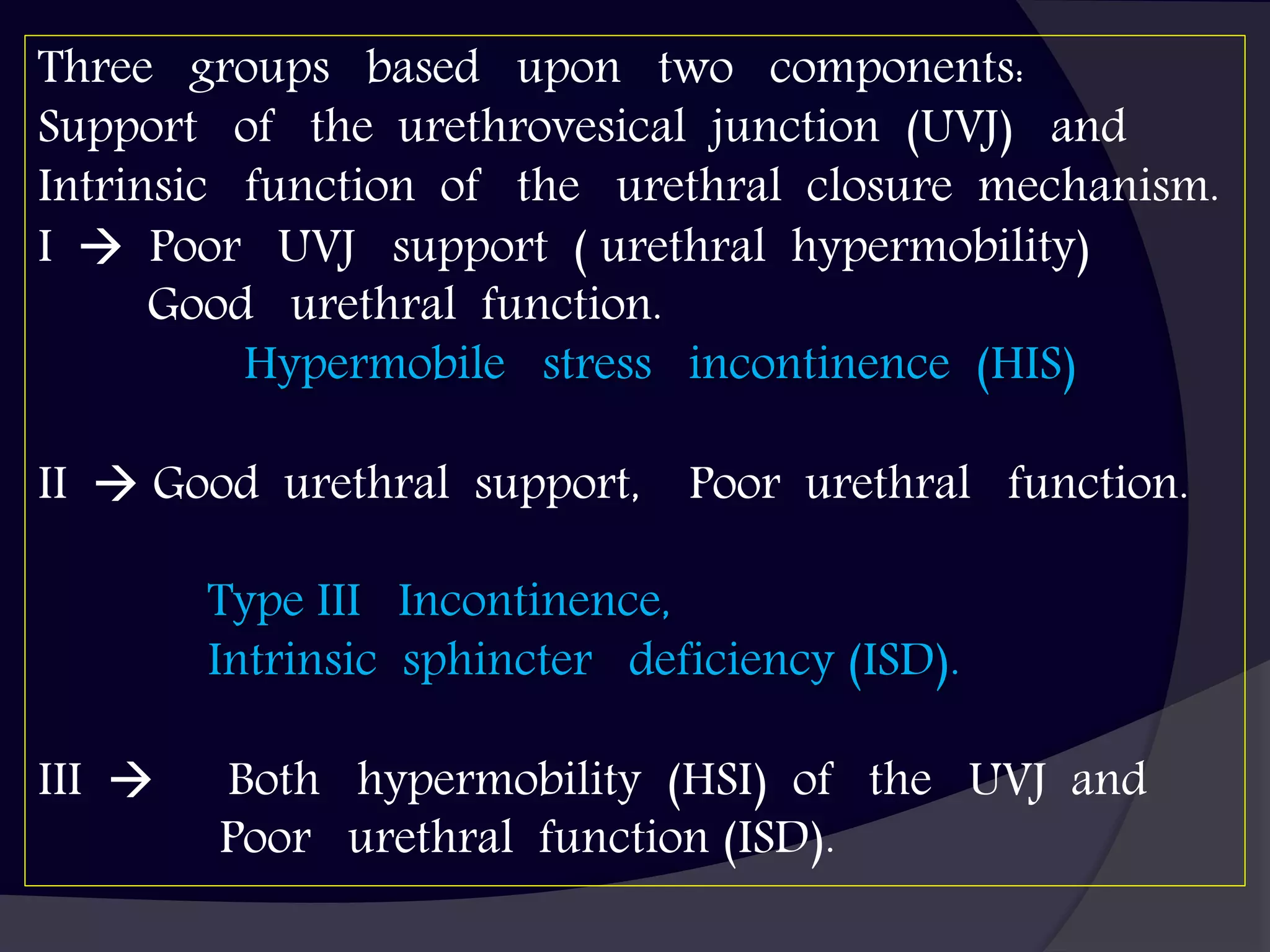 Vaginal approach for Stress Urinary Incontinence surgery | PPT