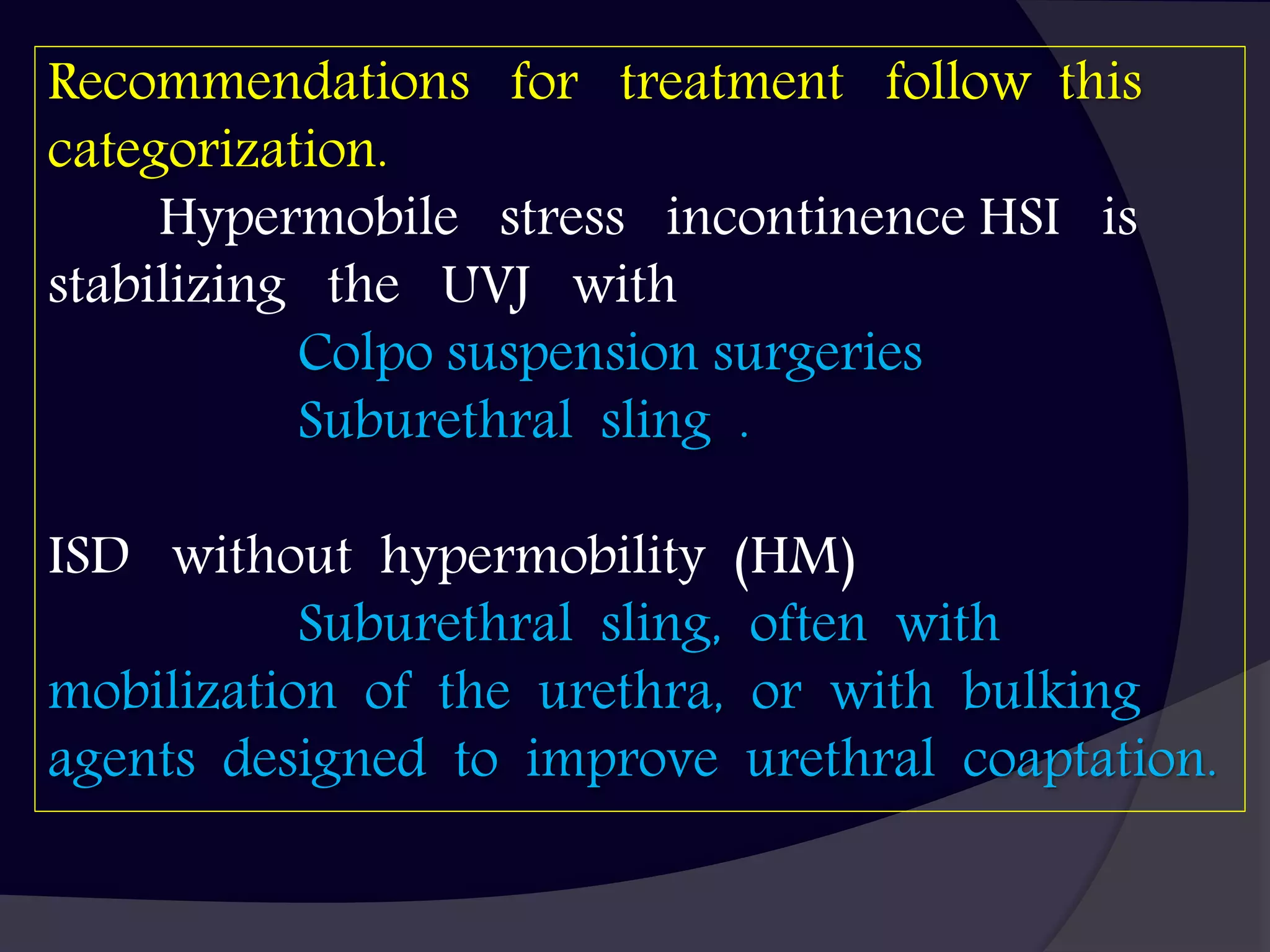 Vaginal approach for Stress Urinary Incontinence surgery | PPT