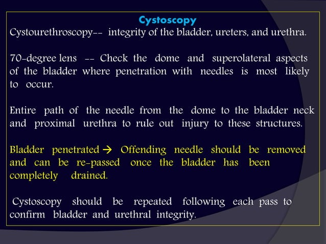 Vaginal approach for Stress Urinary Incontinence surgery | PPT