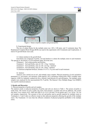Suitability of Fine Perlite for Conditioning Some Physical Properties ...