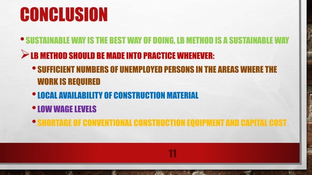 Labor based vs Equipment based rural road construction technology | PPT