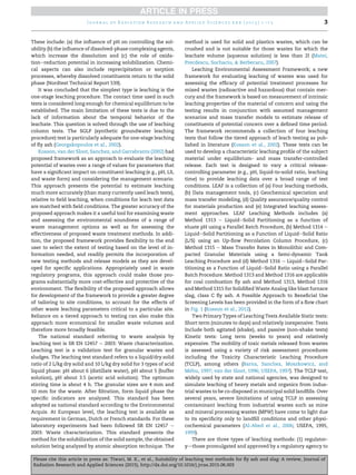 Suitability of leaching test methods for fly ash and slag a review | PDF