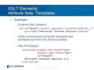 Overview of XSL, XPath and XSL-FO | PPTX