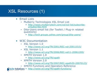 Overview of XSL, XPath and XSL-FO | PPTX