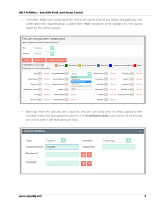 SuiteCRM Field Level Access Control Plugin | PDF