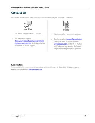 SuiteCRM Field Level Access Control Plugin | PDF