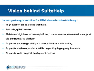 SuiteHelp 4.0: Latest Features in Enterprise Webhelp | PPT