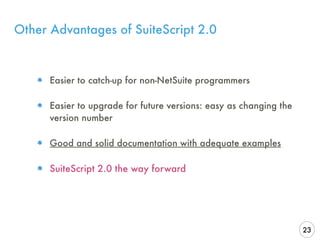 Suite Script 2.0 API Basics | PPT