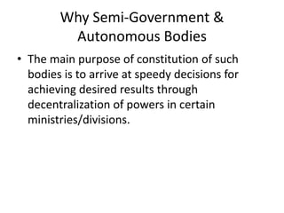 Suits by and against semi government & autonomous bodies | PPTX
