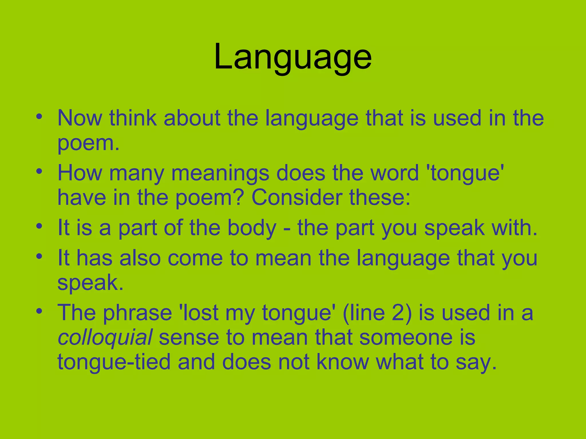 Sujata bhatt search for my tongue chantelle and emma | PPT